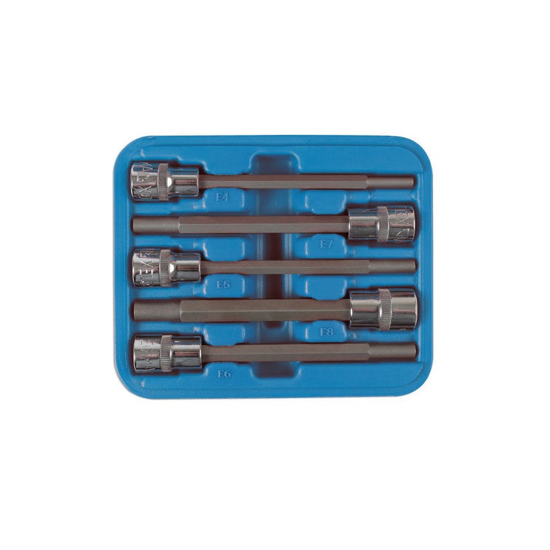 Millmatpro.com / Jeu de 5 douilles torx femelle extralongue e4 - e8 - 3/8" > Outillages a main ...